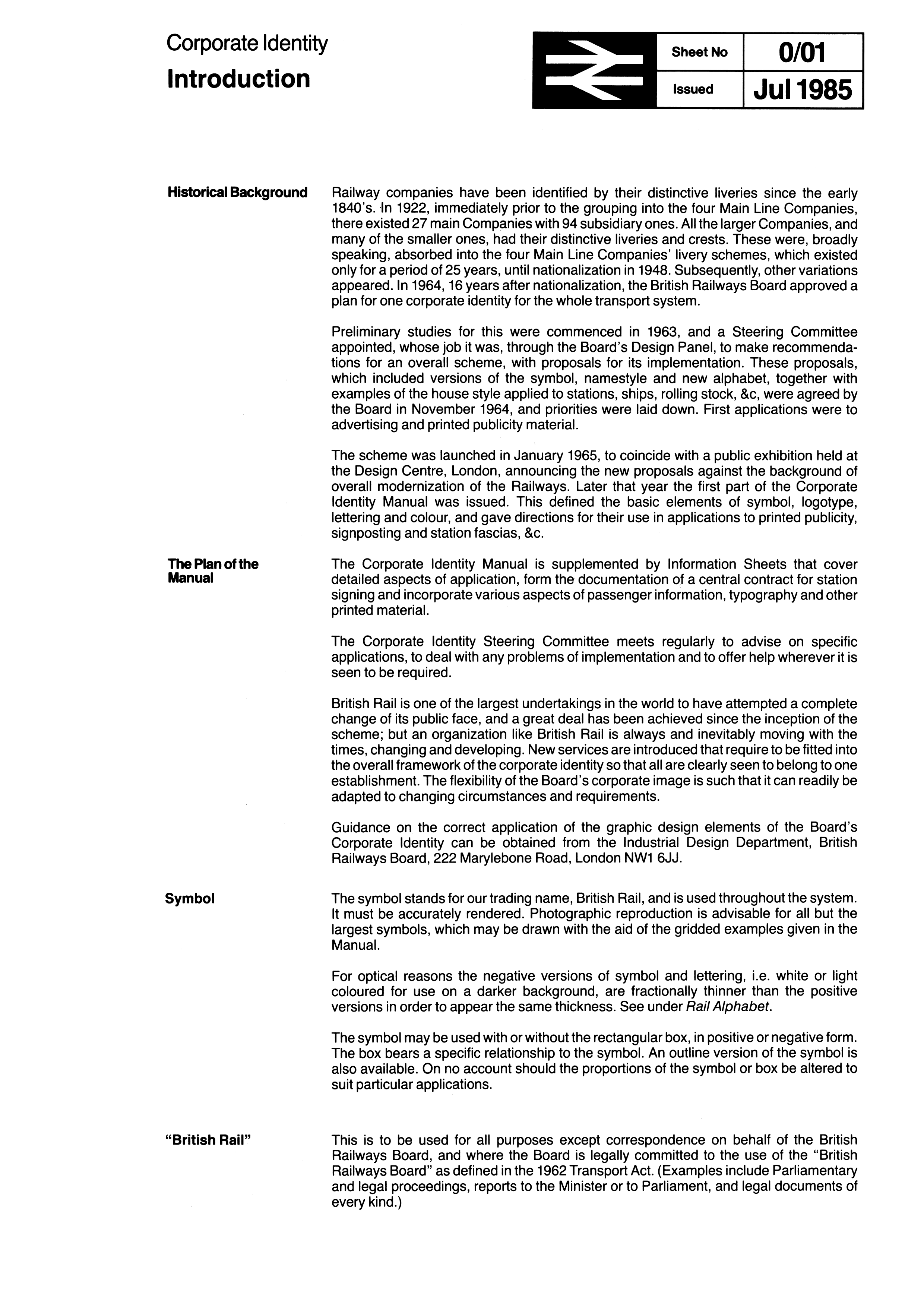 British Rail Corporate Identity Manual — Are.na